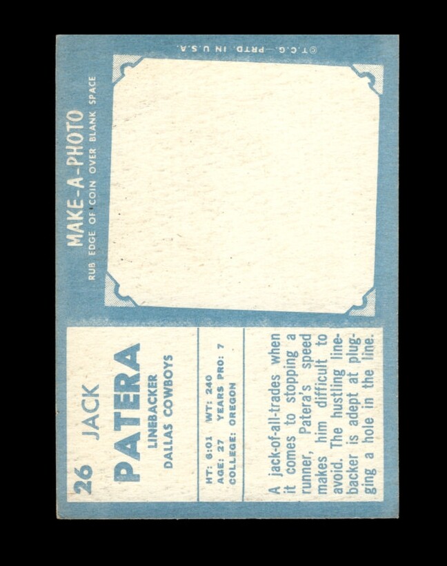 1961 Topps Set-Break # 26 Jack Patera RC EX-EXMINT *GMCARDS* | eBay