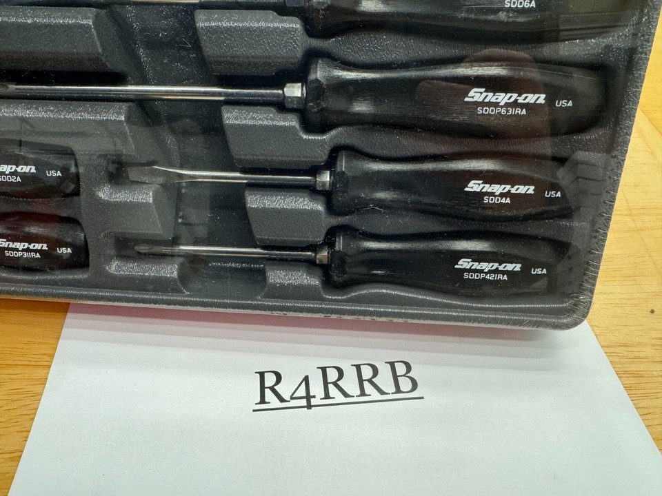 Snap-on Tools USA 7PC Black Hard Handle Screwdriver Set SDDX70A SEALED ...