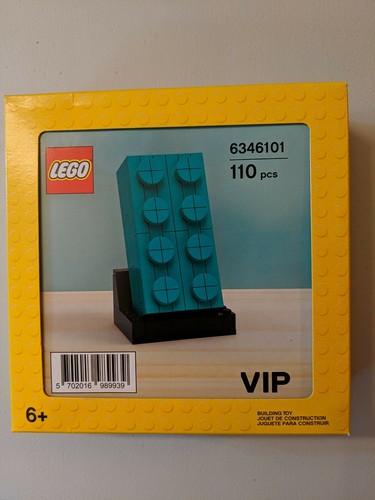 Lego 6346101 Buildable Teal 2 x 4 Brick - 2020 VIP Exclusive from Black ...