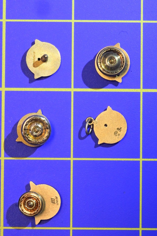 Boeing 5, 10, 15, 20 and 25 Year Service Pin Set ~ 10k Gold , Diamond ...