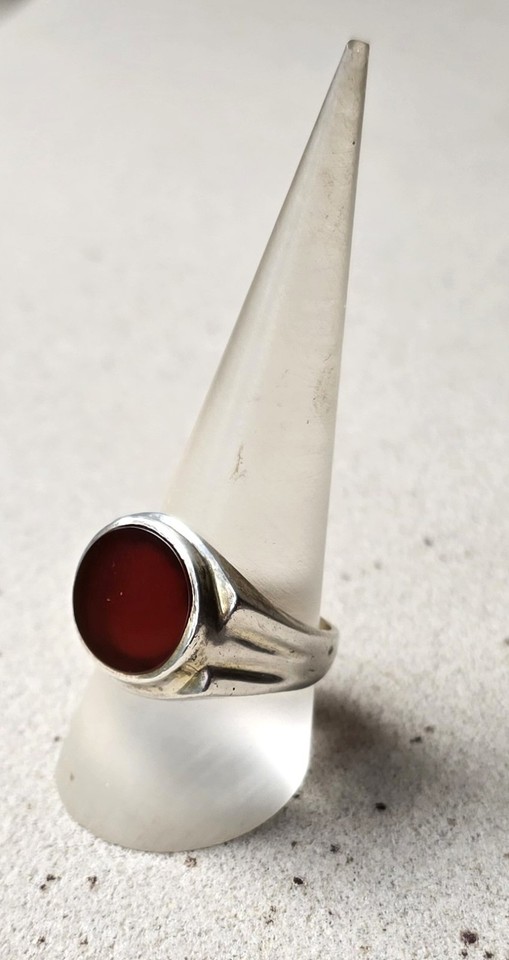 Vintage 70's Sterling Silver 925 Carnelian Signet Ring Statement Ring ...