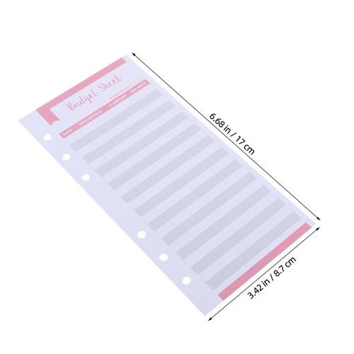 Set of 2 Expense Budget Sheet Cash Binder for Budgeting Money Saving ...