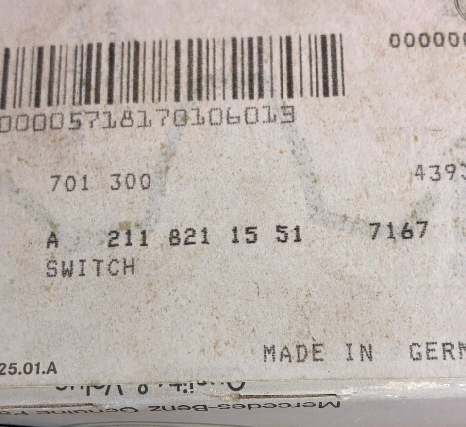 Mercedes W211,W219 left rear window seat heater combination switch ...