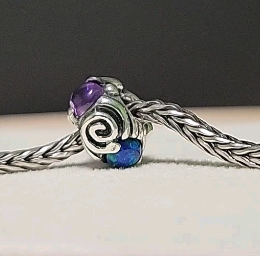 Trollbead Troll Faces Silver With 3 Gemstones EUC Rare & Retired | eBay