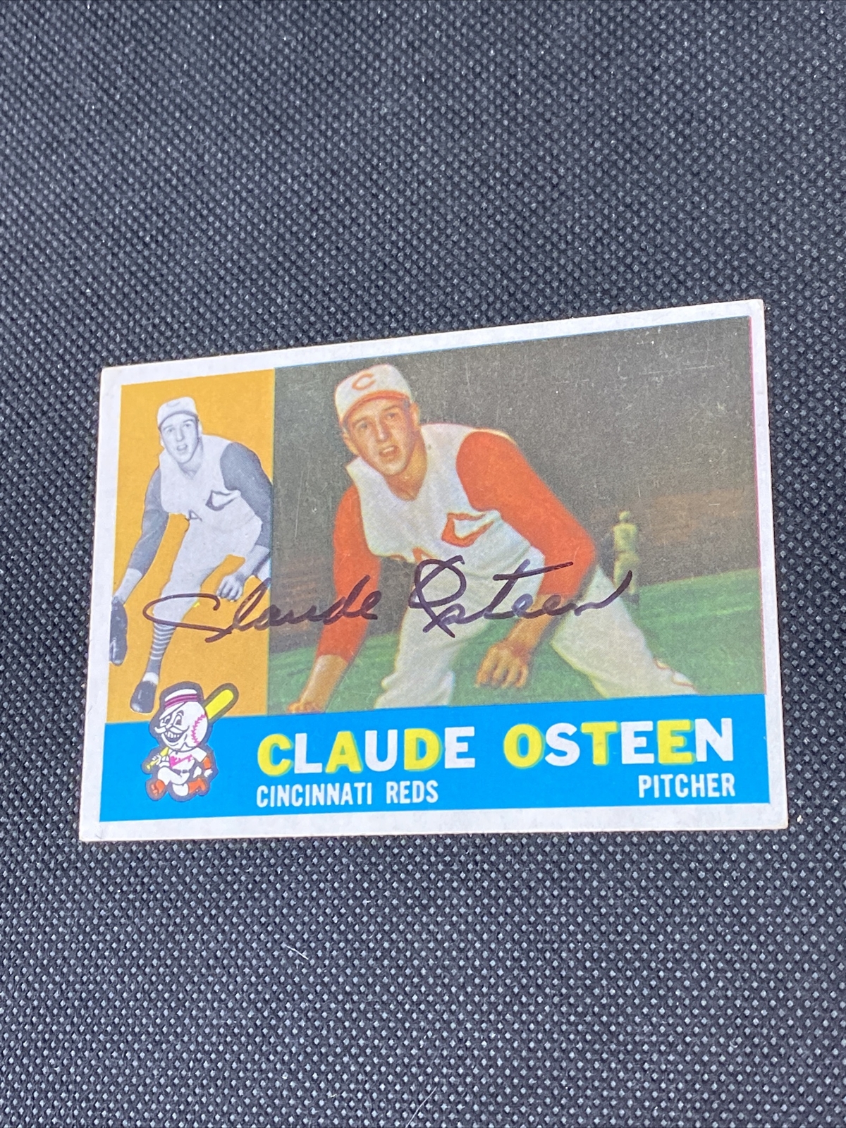 Claude Osteen Reds Signed Auto Autographed 1960 Topps Card #206 ~ COA ...