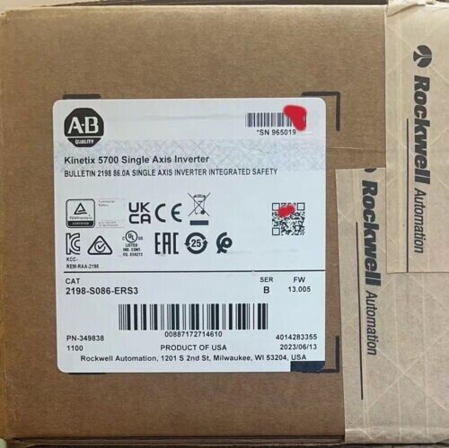 Brand New Allen Bradley 2198-S086-ERS3 Ser B Kinetix 5700 Servo System ...