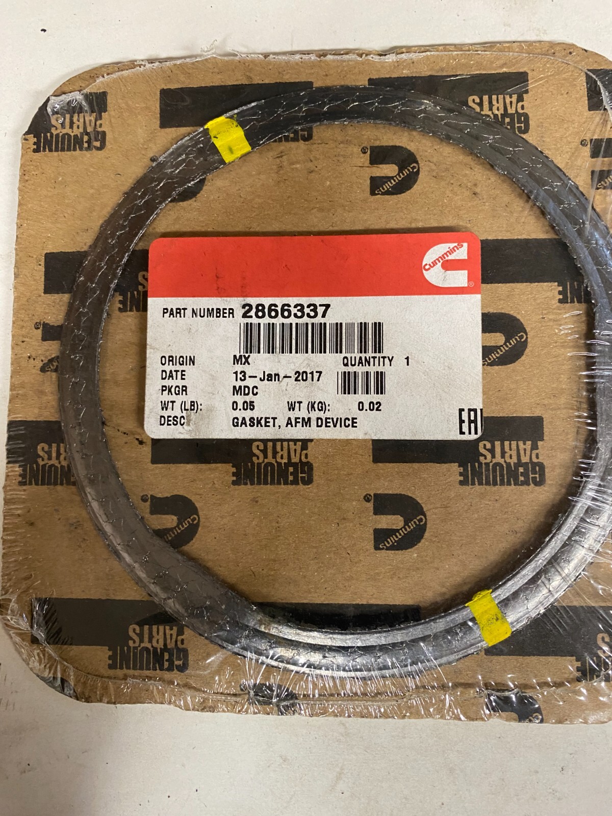 Genuine Cummins (2866337) Exhaust Pipe Flange Gasket Ship for sale ...