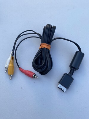 Sony PS1 And PS2 OEM AV Audio TV Video Black Cable Connector Cord | eBay