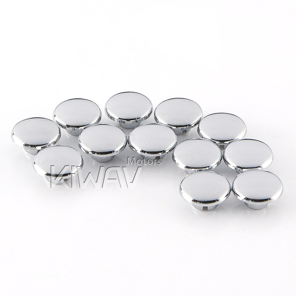KiWAV Chrome Bolt Cap Screw Cover Hole Plug for 6mm Bolt (5mm Allen Key ...