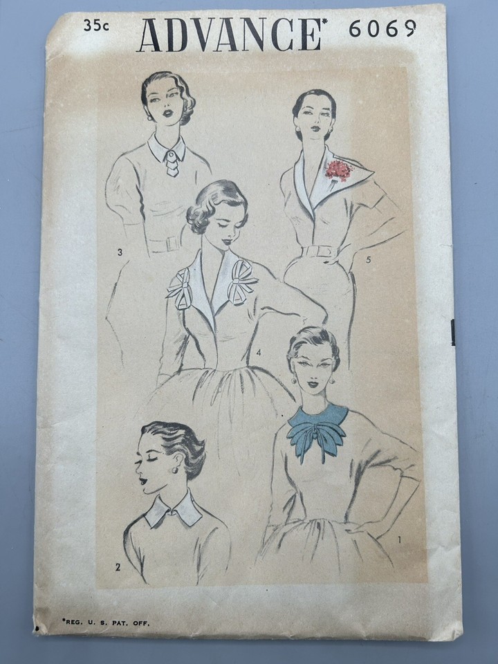 7 ADVANCE Sewing Patterns 1930s to 50s ~ #1660, 7904, 4894, 6934, 9424 ...