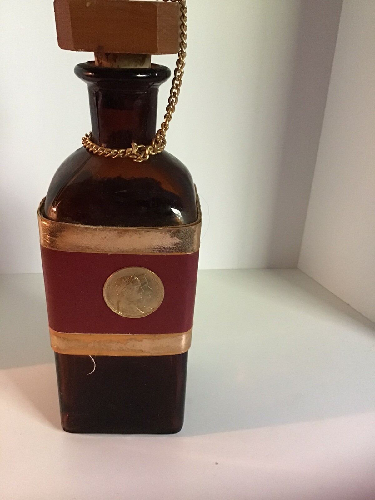 Spanish Leather Wrapped Covered Bottle Decanter Glass Decor Spain ...