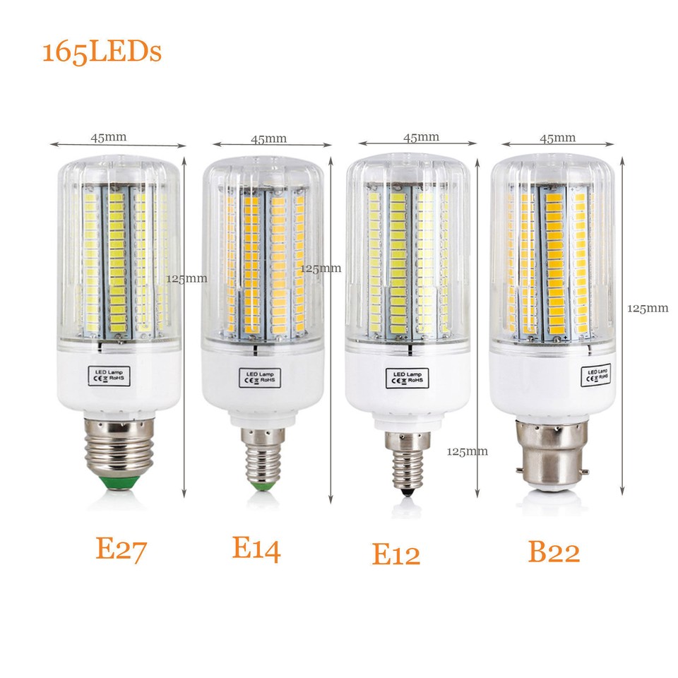 E27 E14 E12 B22 LED Corn Bulb 5730SMD Light Corn Lamp Incandescent 20W ...