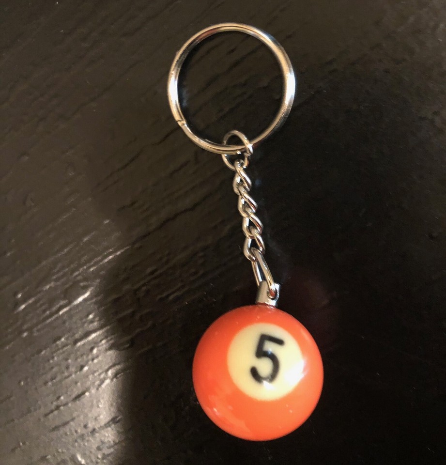 1x Billiards Table Pool Ball Keychain Cool Player Gift - Choose Numbers ...