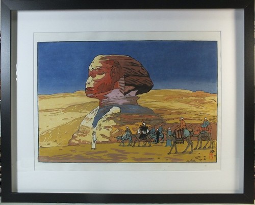 Hiroshi Yoshida "European Series Sphinx" Japanese Woodblock Print ...
