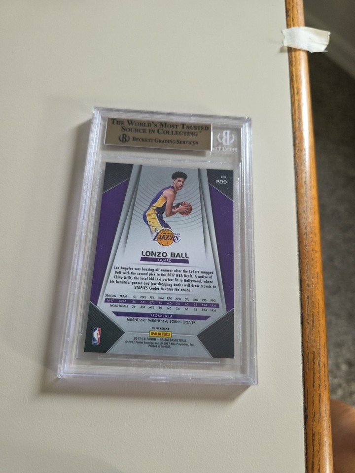 2017-18 Panini Prizm Red White and Blue Prizm #289 Lonzo Ball BGS 9.5 | eBay