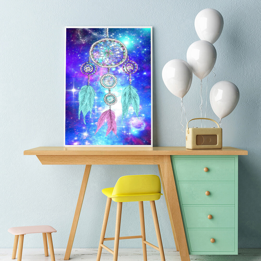 neu 5D DIY Full Round Diamond Drawing Color Dreamcatcher Cross Stitch ...