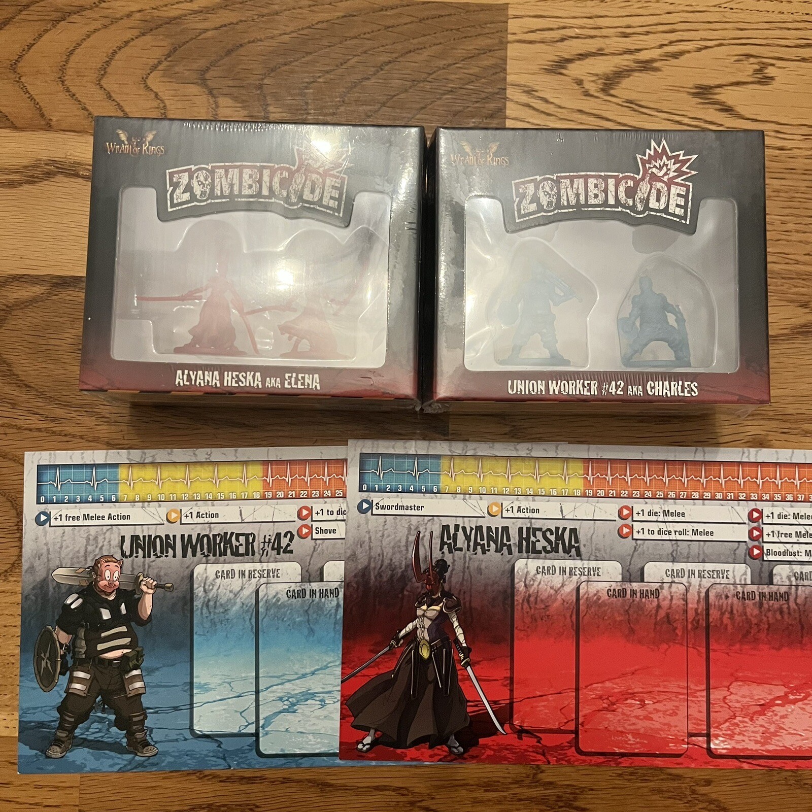 Zombicide Alyana Heska Elena Union Worker #42 Charles Wrath of Kings ...