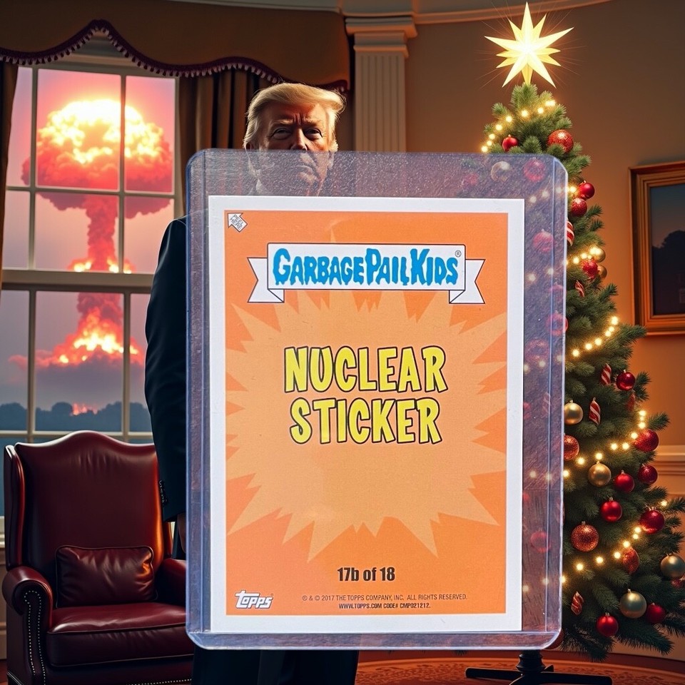 2017 GPK TRUMP Adam-Geddon Nuclear 17b Adam Geddon Green Border Rare ...