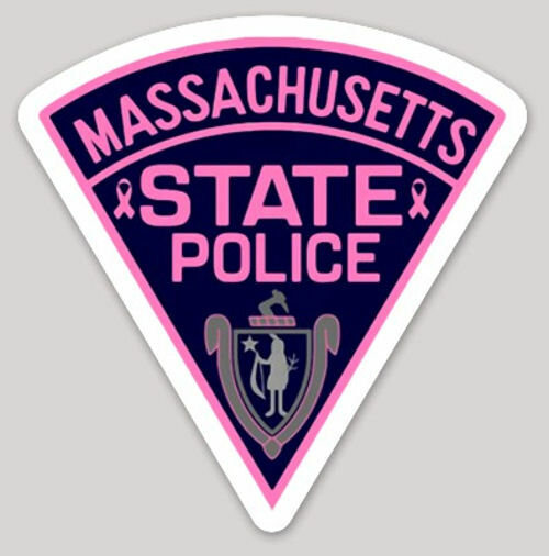 5 Inch Non-Reflective Pink Massachusetts State Police Logo Sticker ...