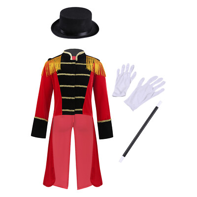 Kids Boys Circus Ring Master Costume Halloween Dress Up Ringmaster AU ...