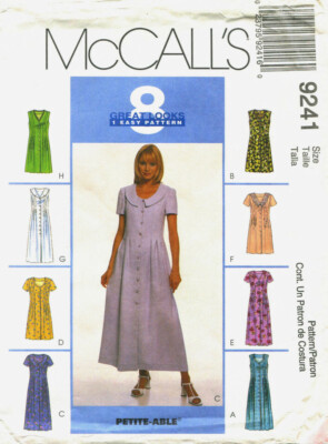 McCall's Sewing Pattern 3512 Sizes 8 to 14 Misses' Dress in 2 Lengths ...