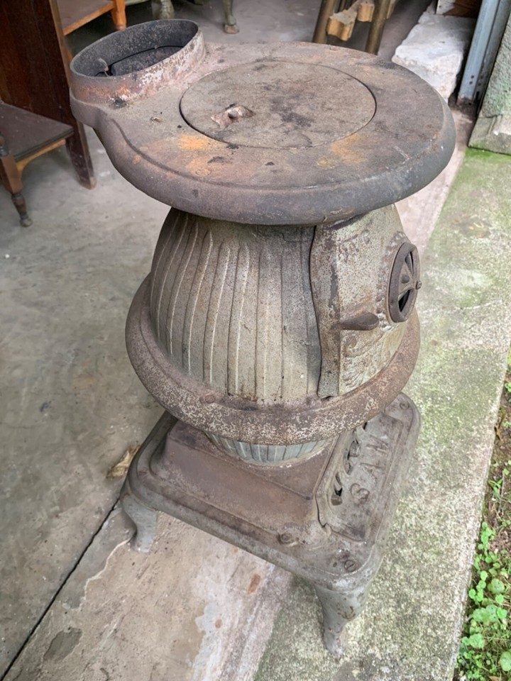 Antique SAM No 10 Pot Belly Stove/All origional/Pickup only! | eBay