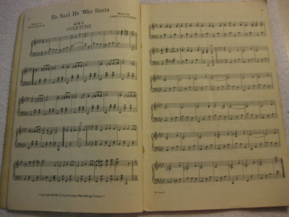 He Said He Was Santa Edith QUick And James Fluckey Operetta | eBay