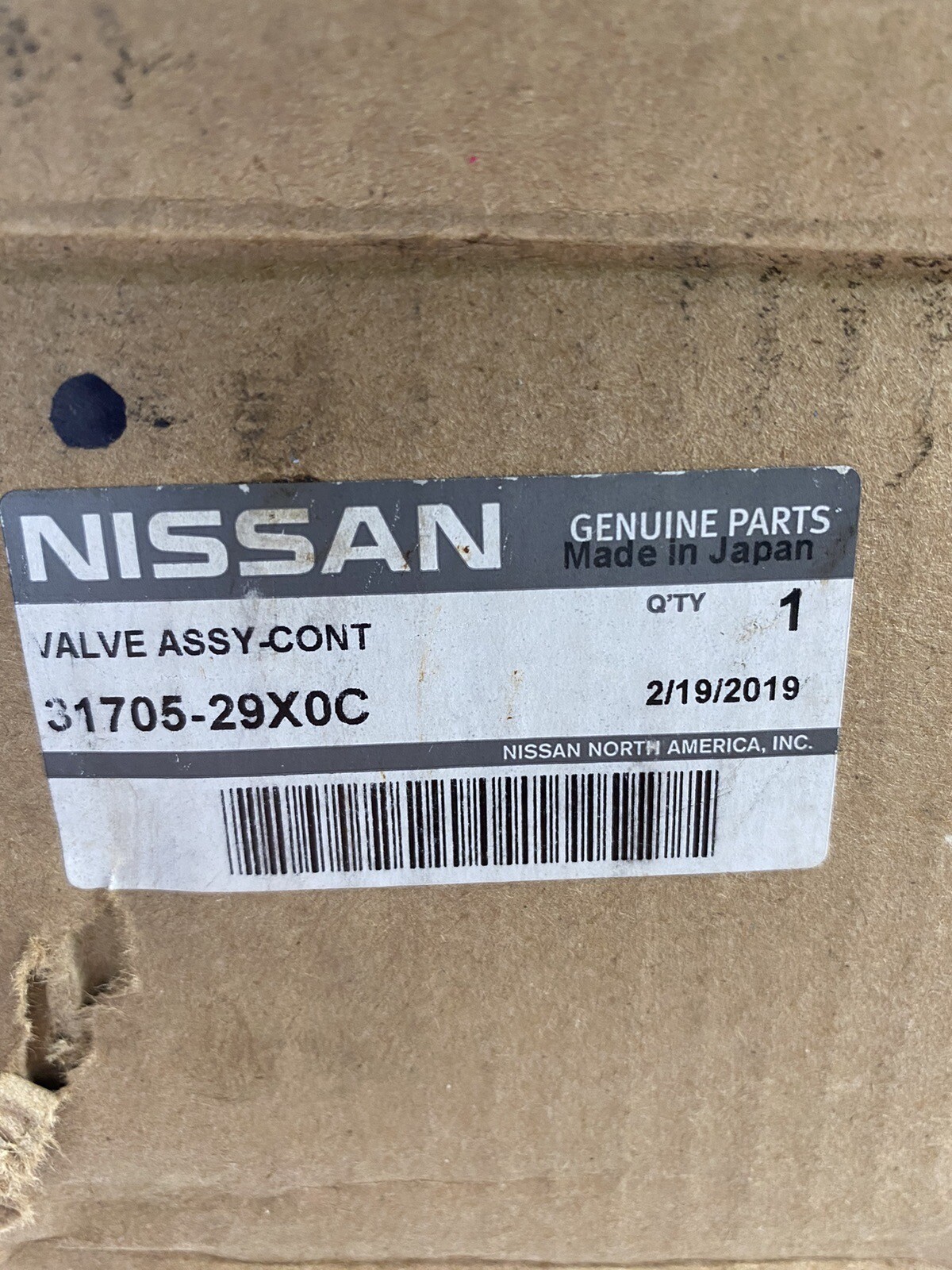 Genuine OEM Nissan Valve Assembly - Control 31705-29x0c for sale online ...