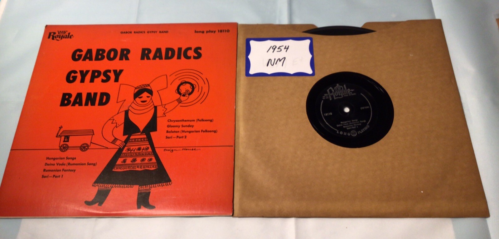 10" 33 1/3 RPM "GABOR RADICS GYPSY BAND"GABOR RADICS & HIS ORCH. - 1954 ...