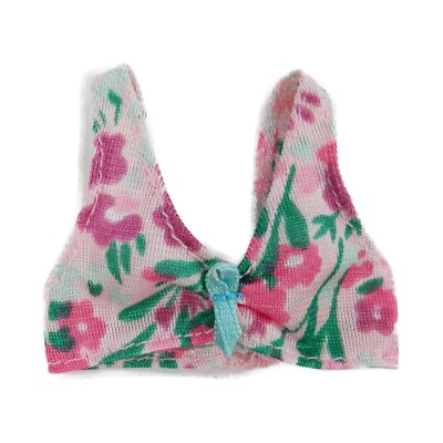 Vintage 1991 Barbie Fancy Frills Bra Lingerie Pink Green Floral Crop ...