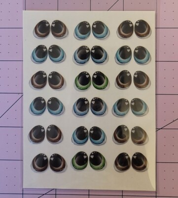 Handmade Resin Eyes - Adhesive Sticker Eyes - Brown, Blue, Green Eyes ...