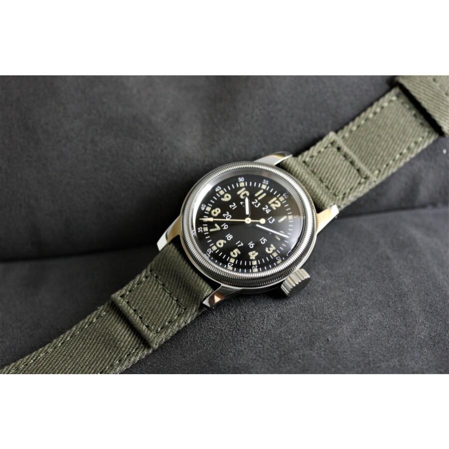 Elgin Military Watch M.R.M.W. Montre Roroi TYPE A-17 Black Men's Watch ...