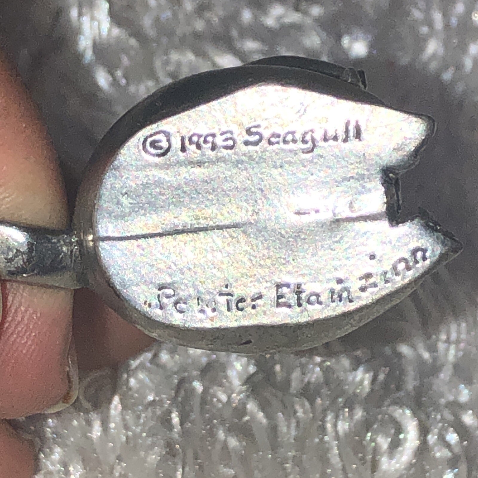 Vintage 1993 Seagull Pewter Etain Zinn Silver Pig Napkin Rings Set Of 4 ...