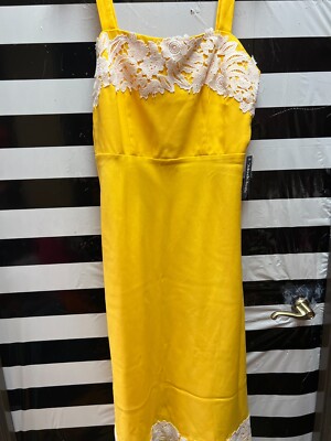 Women NWT "Modcloth" golden yellow sleeveless midi dress. Size 10 | eBay