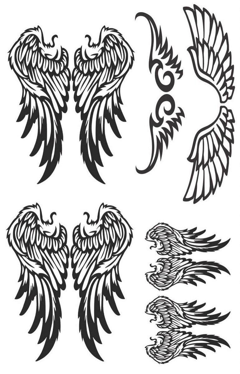 Tribal Angel Wings Clip Art