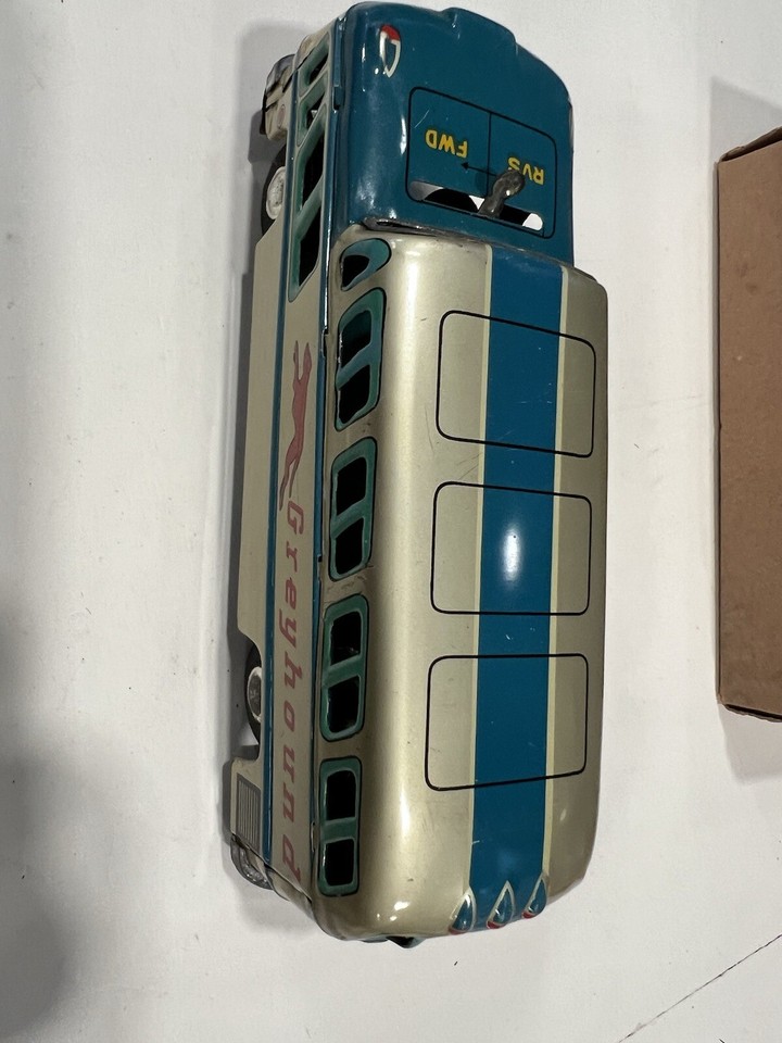 A Tin In the box battery operated toy greyhound bus *Price Just Reduced ...