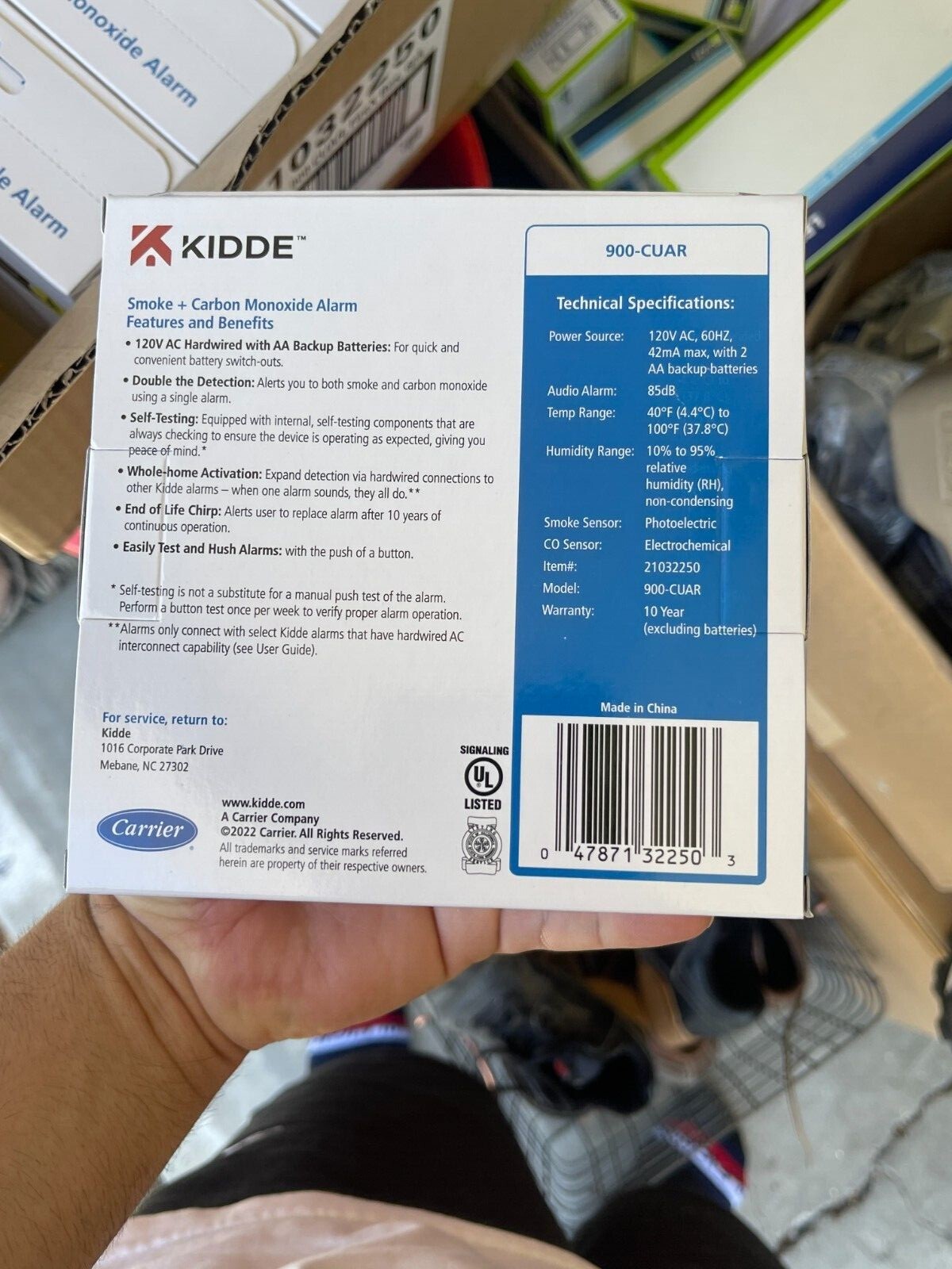 Kidde 900-CUAR Smoke & Carbon Monoxide Detector Alarm - 21032250 for ...