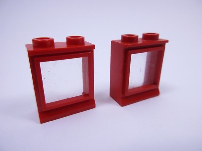 LEGO Train x2 Red Window Réf 7026 Set 726 7720 570 357 6374 358 912 ...