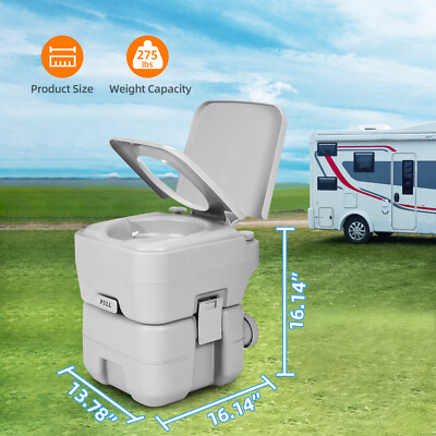 Portable Camping Toilet 5.3 Gallon 20L WC Commode Porta Potty for Outdoor Travel | eBay