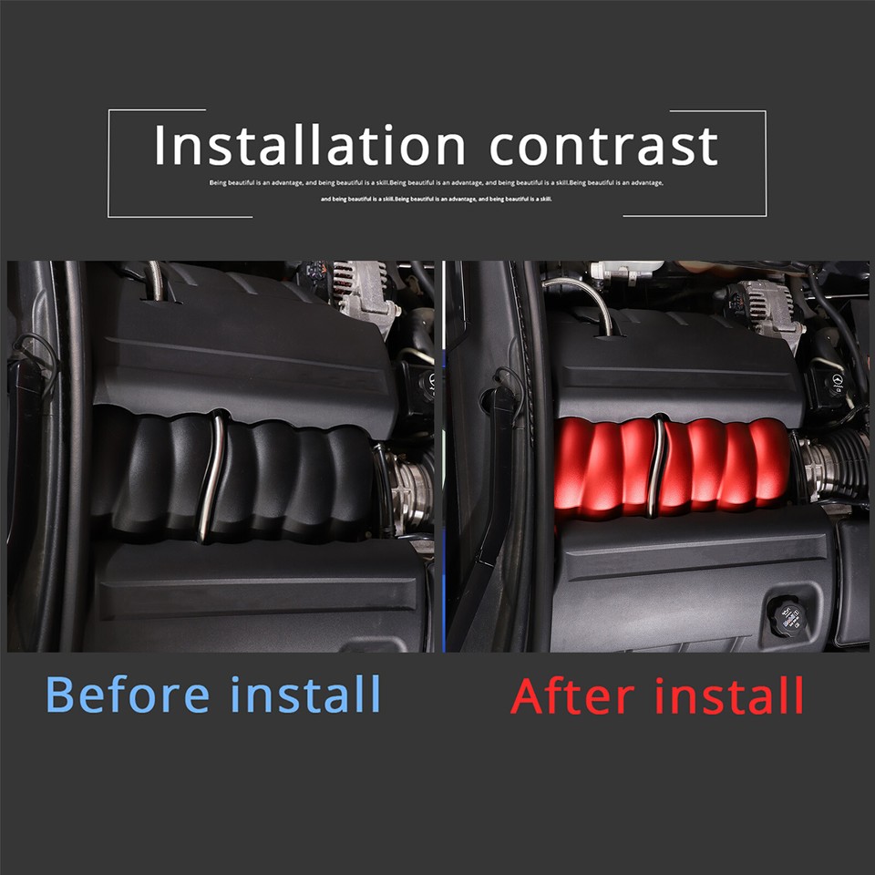 For Corvette C6 2005-13 Red Aluminum Alloy Engine Intake/Plenum Guard ...
