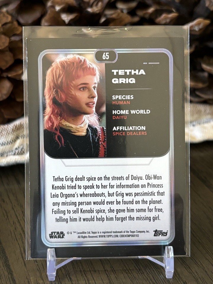 2023 Topps Star Wars Flagship Green Foil Parallel Base 65 Tetha Grig ...