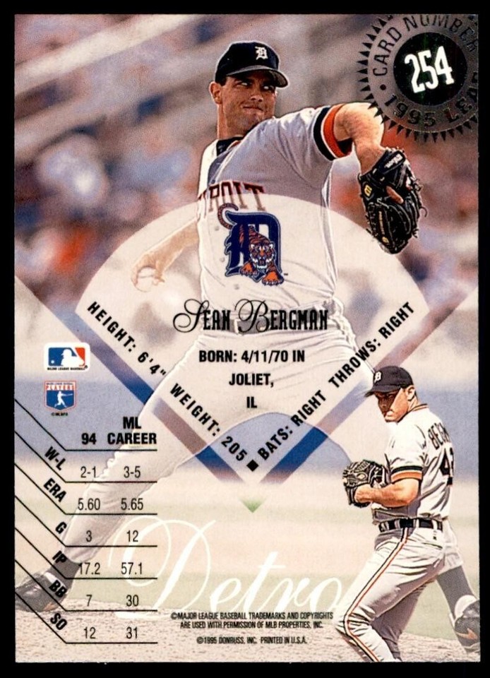 1995 Leaf Sean Bergman Baseball Cards #254 | eBay