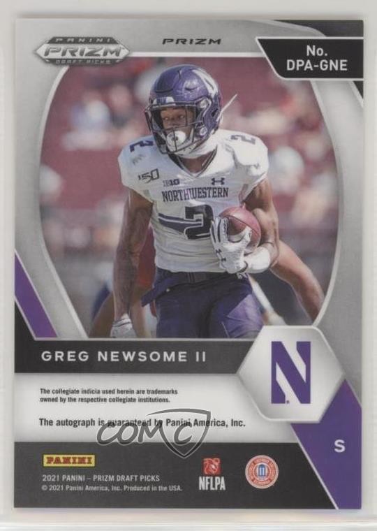 2021 Panini Prizm Draft Picks Gold Ice Greg Newsome II #DPA-GNE Rookie ...