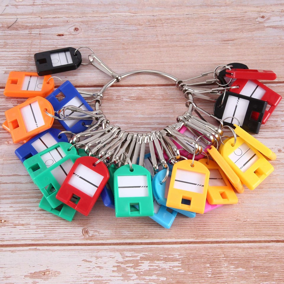 Portable Key Organizer, with 30 Individual Spring Hooks and Key Tags ...
