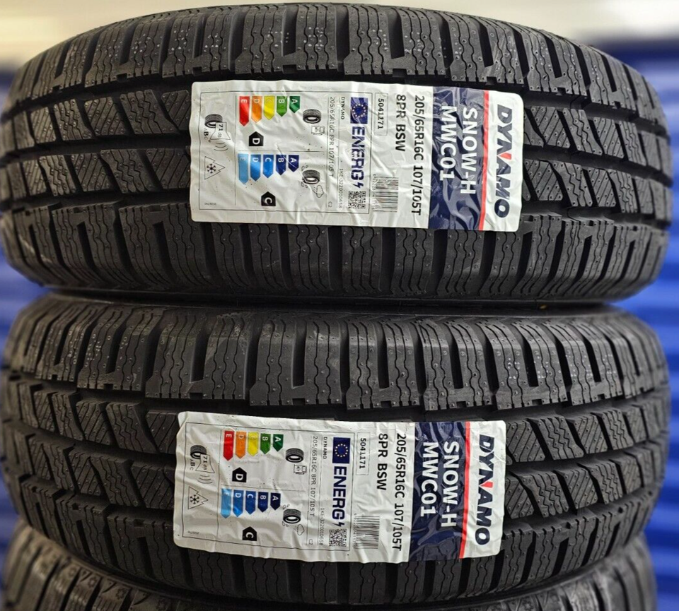 2X ROADX/DYNAMO WINTER SNOW/FROST 205/65 R16 107 VAN TYRES 205 65 16 M ...