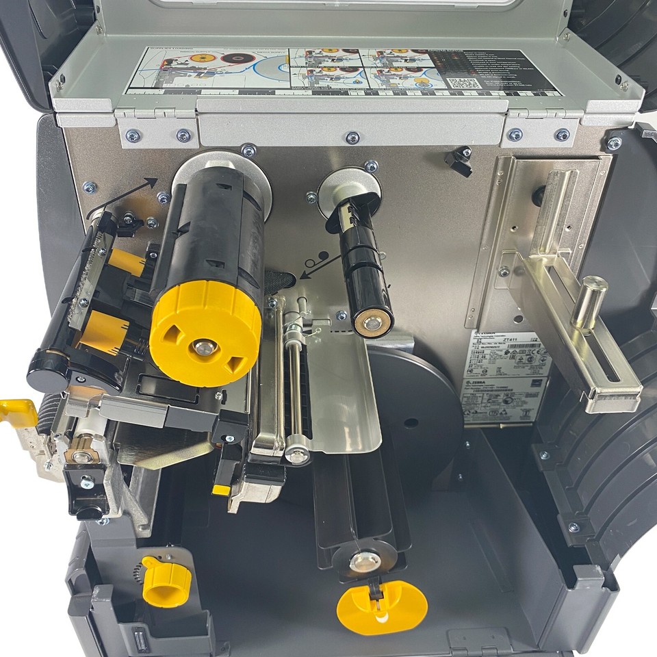 Zebra ZT411 Thermal Transfer Label Printer 300 dpi Peel Rewind LAN 1 YR ...