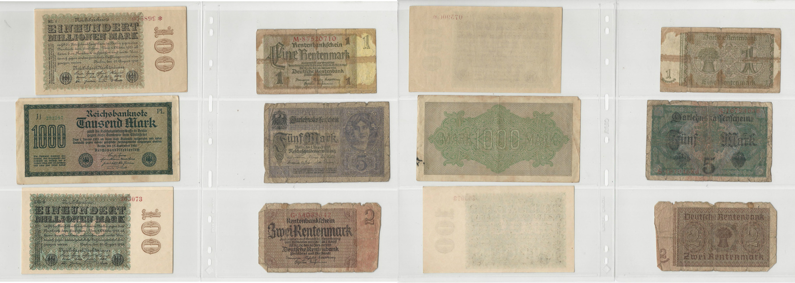 Germany Paper Money, Lot of 6 Bank Notes, Reichsbanfnote, (W) | eBay