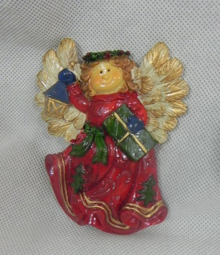Happy Christmas ANGEL Refrigerator Magnet 3.5” Shiny Resin Present Gift ...