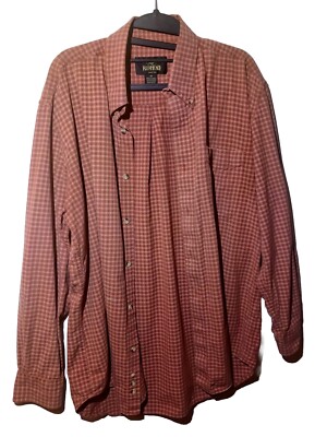 Red Head Shirt Mens Size Med Copper Red Plaid Button Up | eBay