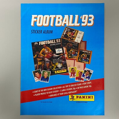 PANINI FOOTBALL 93 STICKER ALBUM 1993 VINTAGE RETRO ADVERT | eBay UK